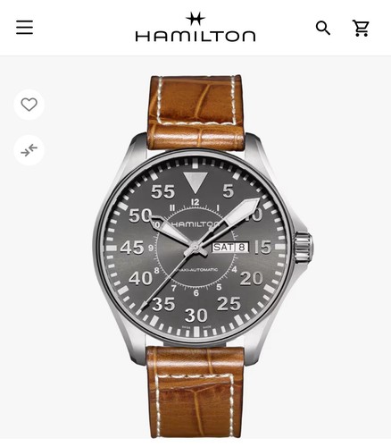 Hamilton Khaki Aviation Gray Men's Watch - H647150 | eBay