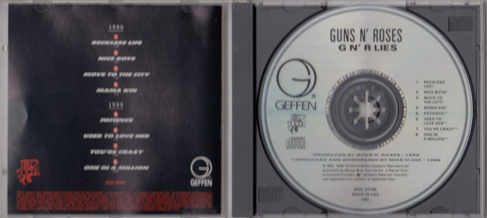 Guns N Roses - G N R Lies (CD, 1990) GEFFEN | eBay