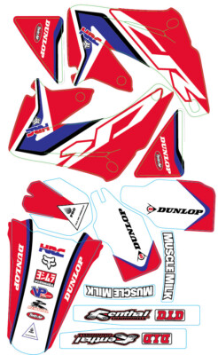 Honda Graphic Kit CR125 CR250 2002 2003 2004 2005 2006 2007 2008 | eBay