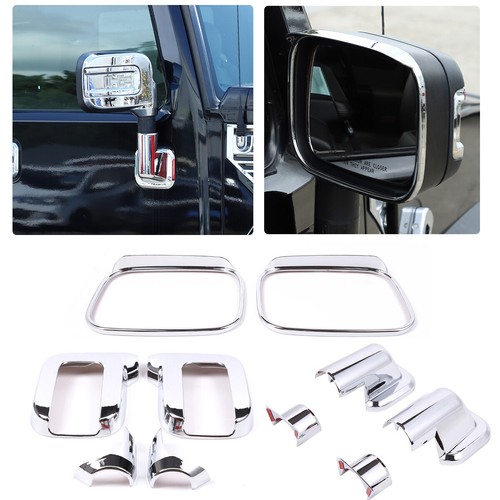 Chrome ABS Side View Mirror Shell Protect cover Trim 10Pcs For Hummer ...