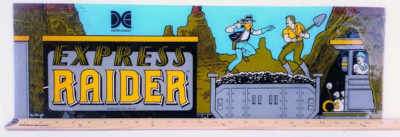ARCADE GAME UPPER MARQUEE ORIGINAL EXPRESS RAIDER by DataEast | eBay