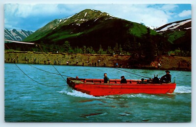 POSTCARD Kenai Peninsula Alaska near Russian River Junction Fishermen ...