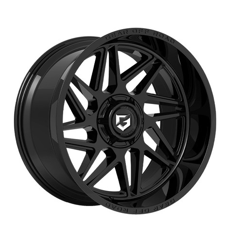 (1) Gear Off Road 761B 20X12 6X135/6X5.50 106.2 Hub -44 Offset Black ...