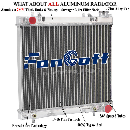 3 Row Aluminum Radiator Fit 2005-2011 Dodge Dakota Mitsubishi Raider 3 ...
