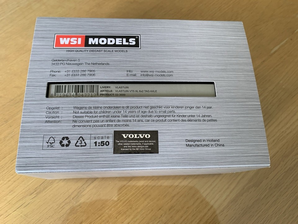 WSI VOLVO VLASTUIN VT5 T CAB UNIT BOXED NEW SCALE 1:50 TEKNO 1 50 | eBay UK