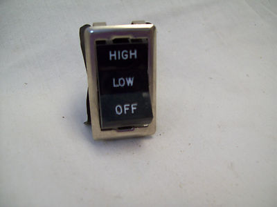 HIGH LOW FAN SWITCH 3 PEN (no chrome bezel one left. Same switch, no ...