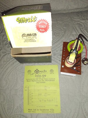 MERIT HVO-129 HORIZONTAL OUTPUT TRANSFORMER / FLYBACK f/ MOTOROLA ...