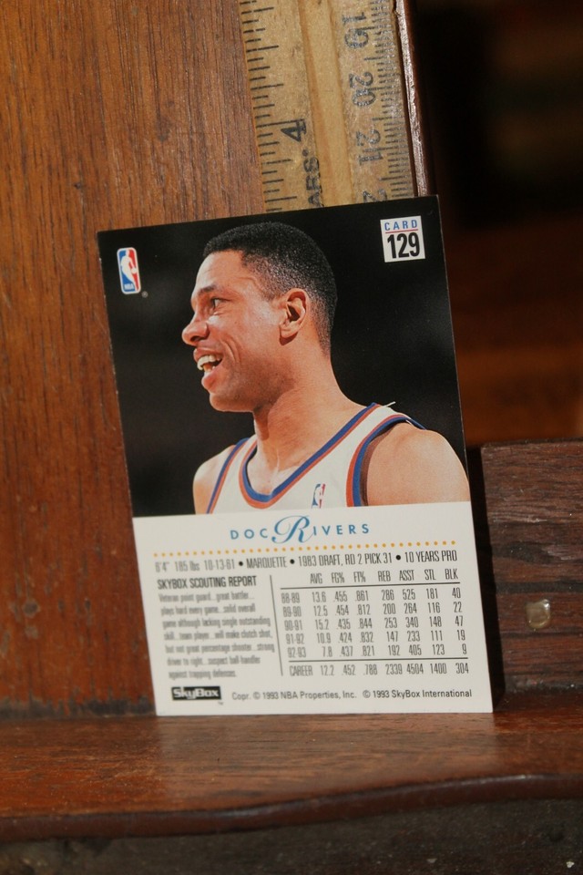 Vintage NBA Basketball Trading Card 1993 Sky Box Doc Rivers Knicks | eBay