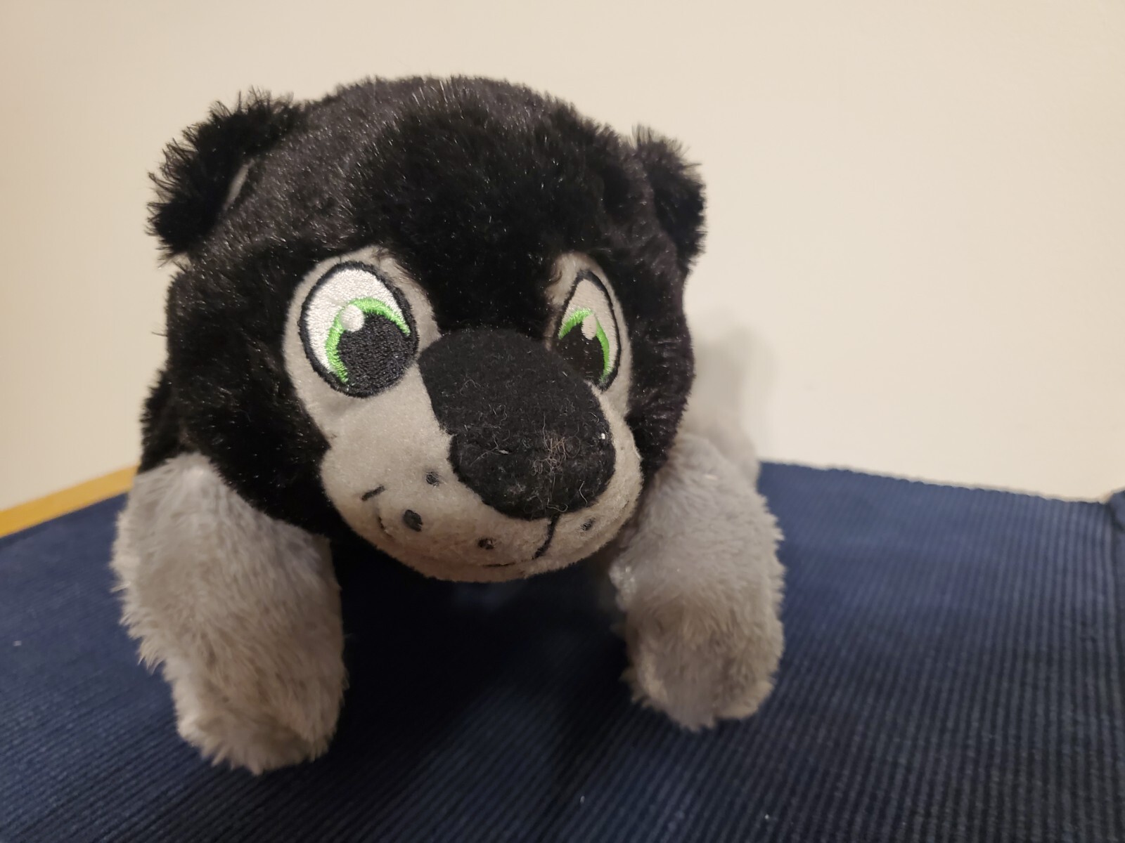 Peek a boo toys black and gray dog stuffed animal plush | eBay