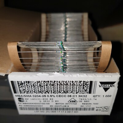 100x VISHAY SMA0204 0.4W 3K32 %0.5 25ppm HI END PRECISION RESISTORS FOR ...