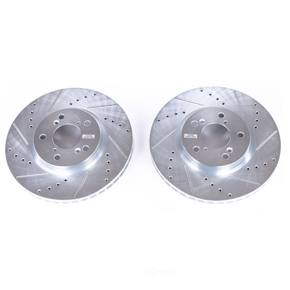 Disc Brake Rotor Set-Front Drilled, Slotted and Zinc Plated Brake Rotor ...