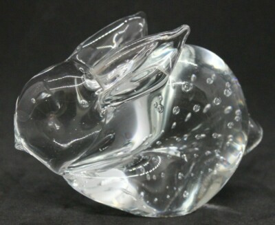 Vintage George Good Bunny Bullicante Art Glass Controlled Bubbles ...