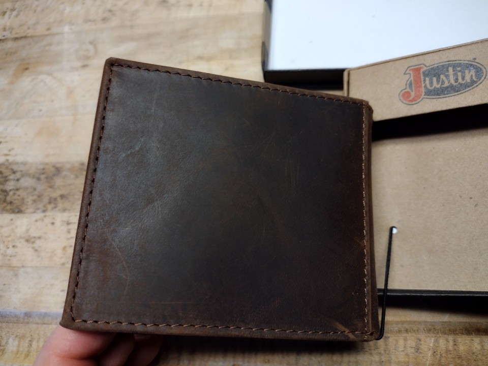 Justin Leather RFID Wallet - Diamond Pattern - Genuine Leather And Also ...