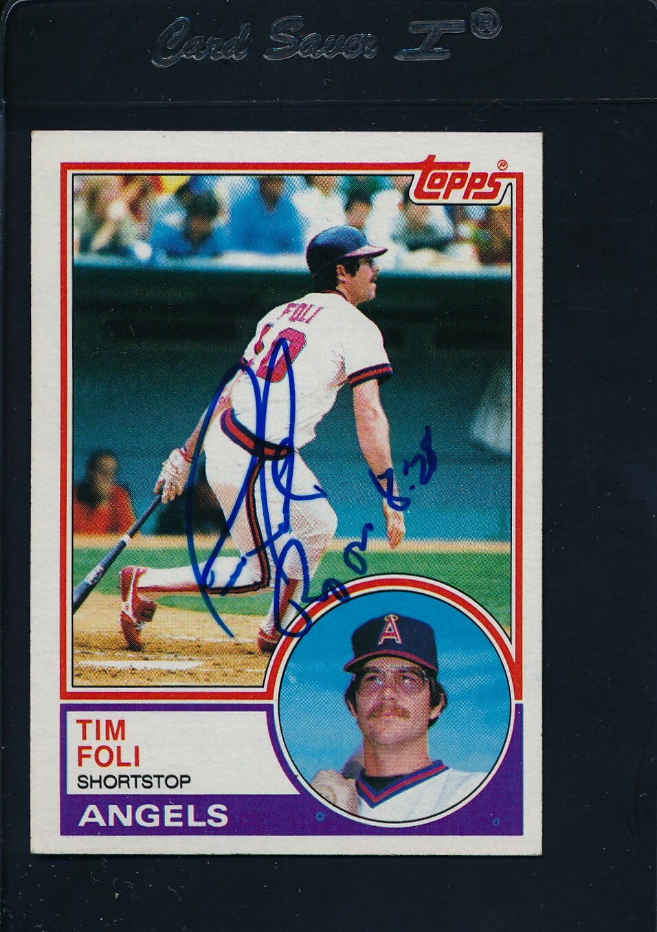 1983 Topps #738 Tim Foli Angels Signed Auto *13777 | eBay