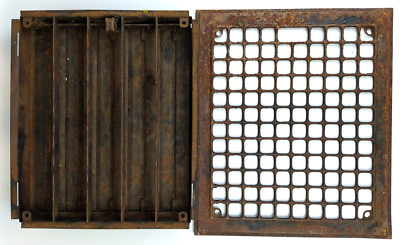 Cast Iron Grate Heat Vent Register Grid Pattern Fits 10x12" w/Working ...