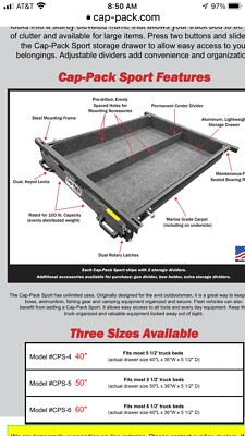 Like new cap-pack sport storage unit for snug-top truck bed cover | eBay