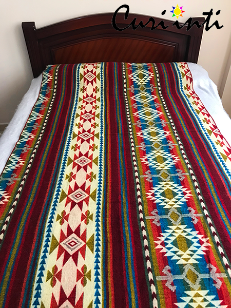 WHOLESALE LOT OF 10 ALPACA BLANKETS WITH ANDEAN DESIGN FOR KIDS 77" X ...