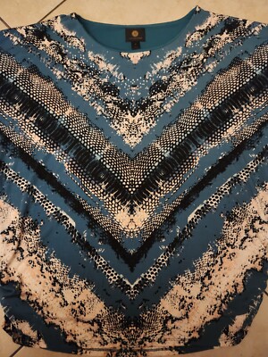 JM Collection womens blouse rhinestone snake design blouse | eBay