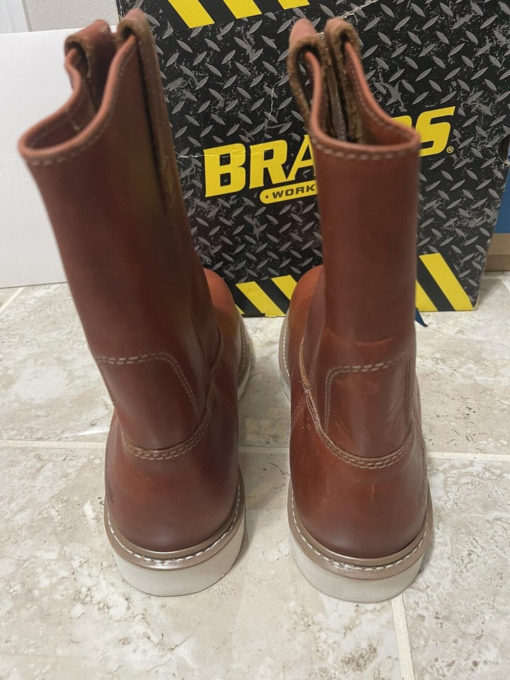 Brazos Work Boot Wellington Wedge Composite Toe Protection (Size 11 ...