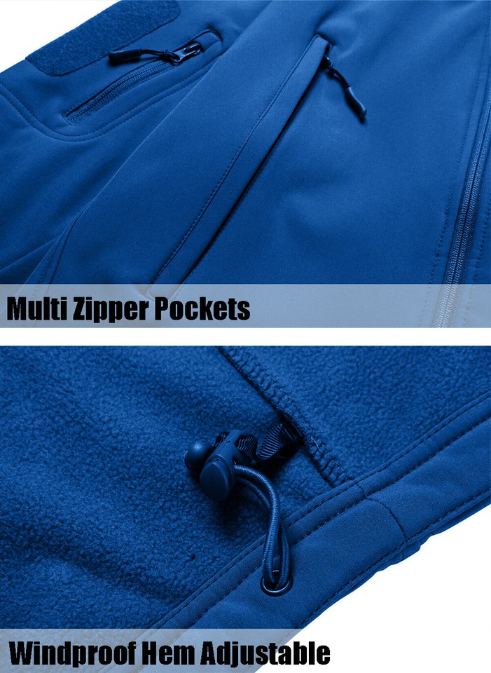 Mens Outdoor Hiking Training Jacket Winter Softshell Work Coat Fall ...