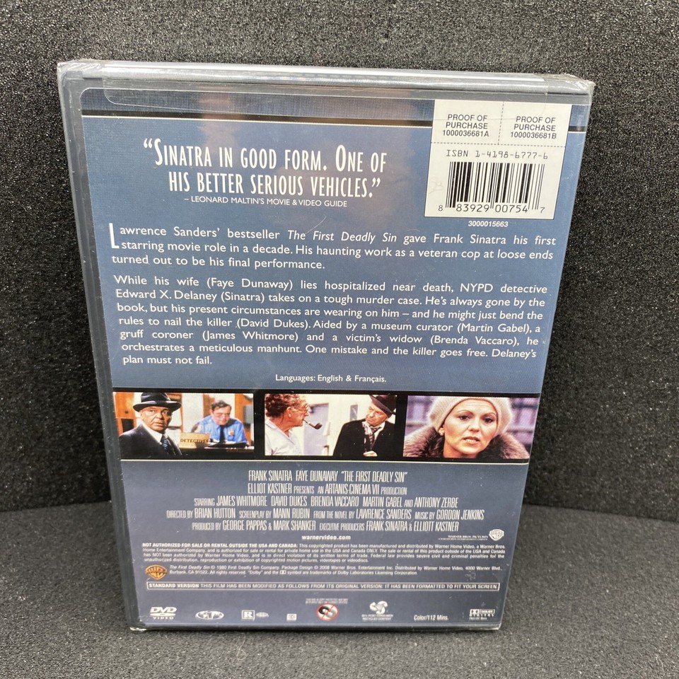 The First Deadly Sin, New DVD, Frank Sinatra, Sealed, Cut UPC ...