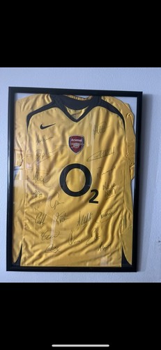 Signed Arsenal 05/06 Jersey O2 Whole Team 18 SIGNATURES THIERRY HENRY ...