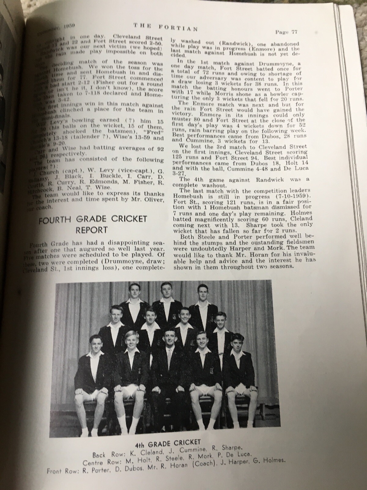 1959 Fort Street Boys High School Yearbook Year Book The Fortian Sydney ...