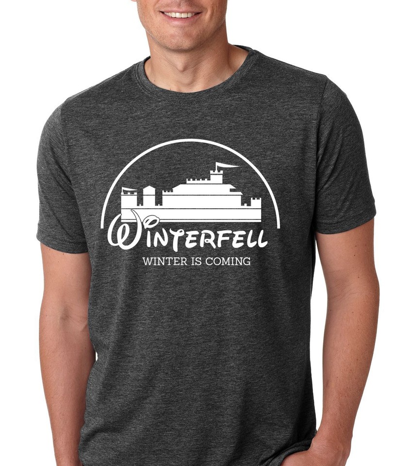Game of Thrones "Winterfell Winter Is Coming" Athletic Fit Mens T-Shirt ...