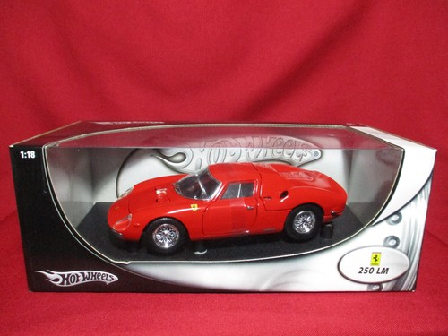 1:18 Scale Ferrari 250 LM Le Mans Red Hot Wheels Model Car Diecast ...