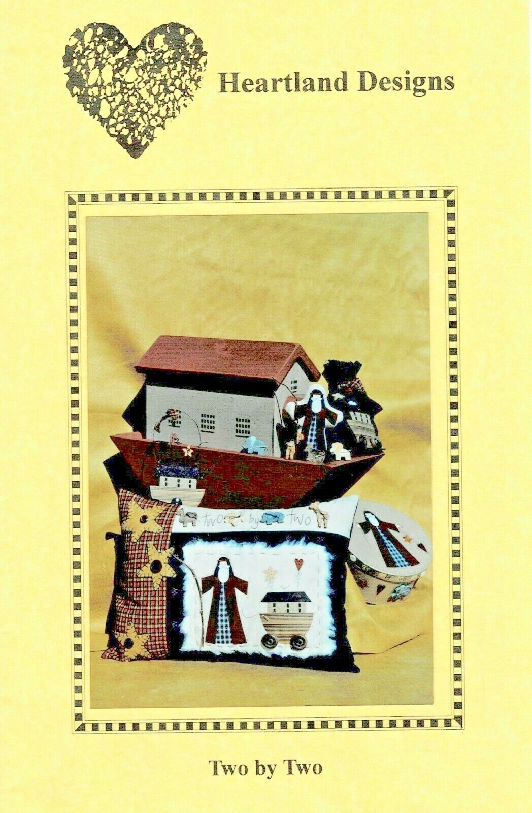 TWO BY TWO QUILT PATTERN-OOP- 4 WOOD ANIMAL BUTTONS INCLUDED-HEARTLAND ...