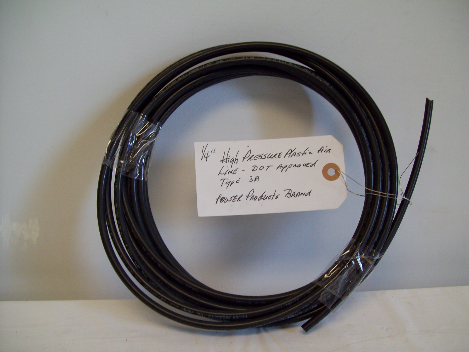 1 ROLL 1/4" HIGH PRESSURE PLASTIC AIR LINE DOT APPROVED TYPE 3A BY ...