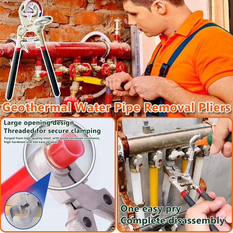 Geothermal Water Pipe Removal Pliers Remove the Tong Water Separator ...