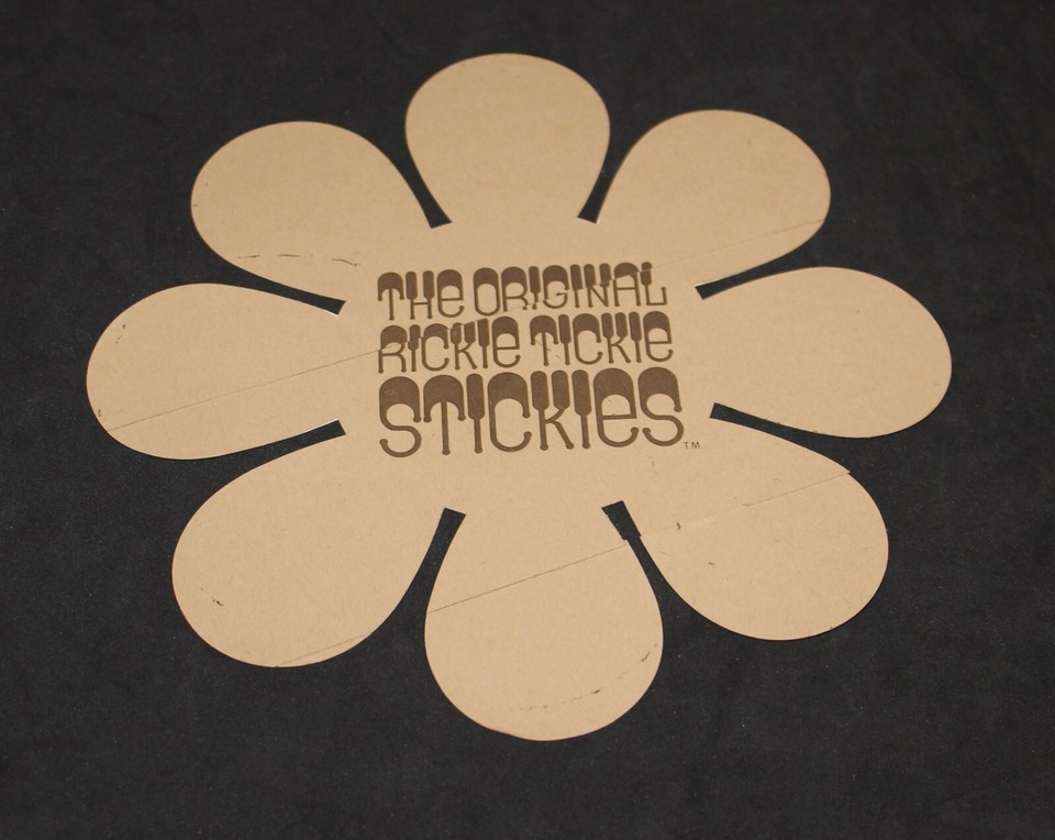 NOS Rickie Tickie Stickies 1970s Hippie 8" Flower Sticker - VW Bug ...