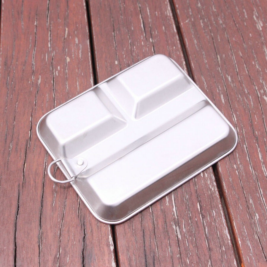 Outdoor Mess Kit US Military Camping Stainless Steel Mess Tin Cookware ...