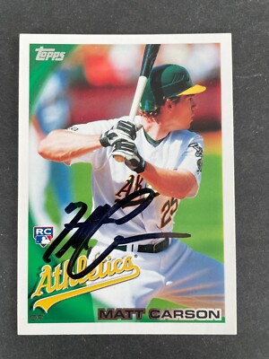 2010 Topps SIGNED: Matt Carson, A's #261 | eBay