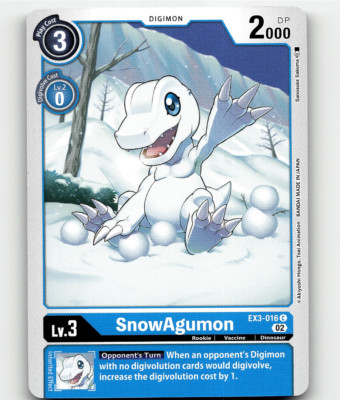Digimon SnowAgumon Draconic Roar EX3-016 C | eBay