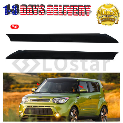 2 x Exterior Molding Garnish Windshield Trim For 2014-2019 Kia Soul ...