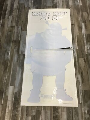 2004 Shrek The Ogre Is In Burger King Door Decal Cling 28” Wx62”H 2 ...