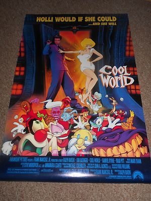 COOL WORLD (1992) BRAD PITT & KIM BASINGER ORIGINAL ONE SHEET POSTER ...