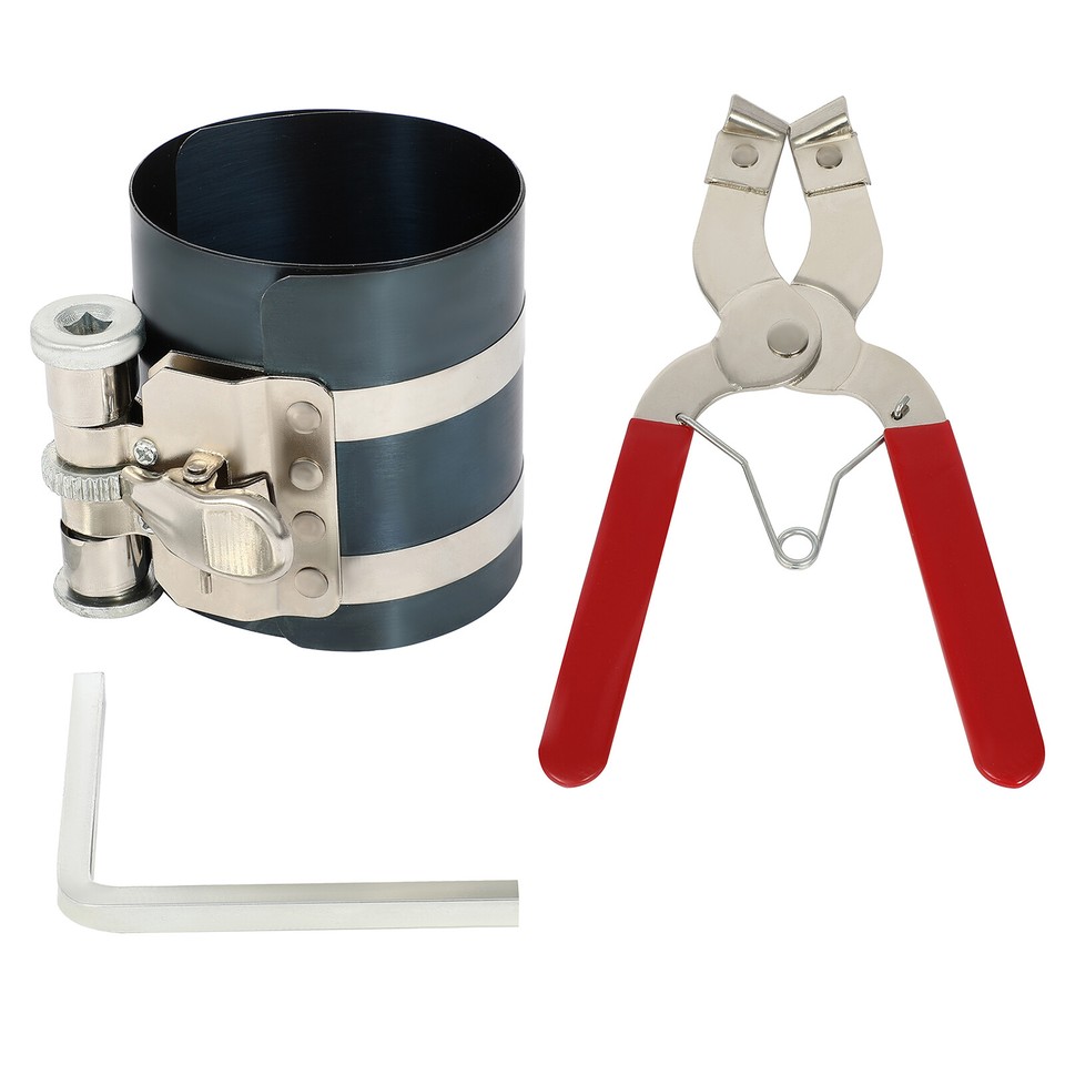 Piston Ring Compressor and Piston Ring Installer Pliers kit Universal ...