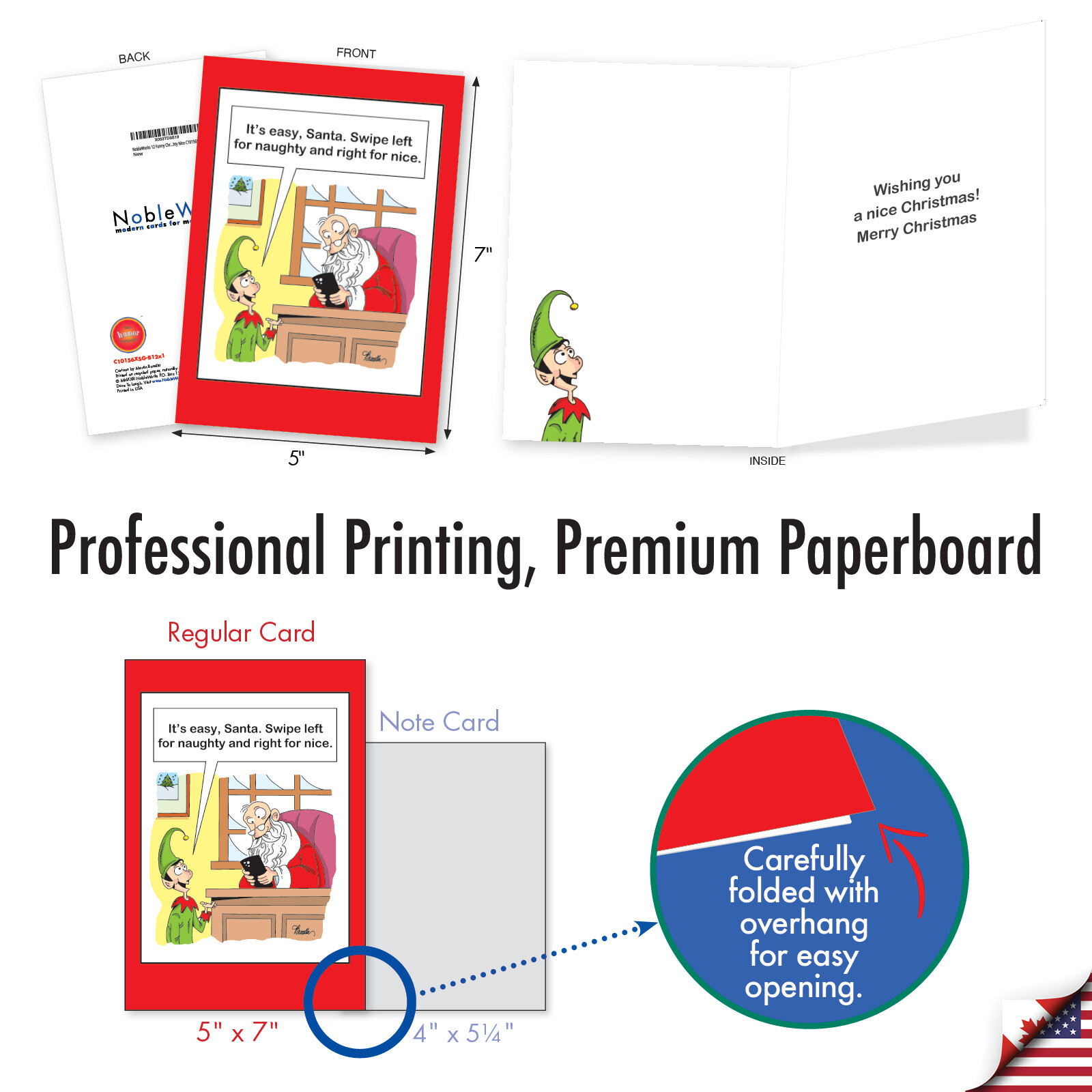 12 Funny Greeting Cards Set 5"x7" w/ Envelopes(1 Design) Swipe Naughty ...