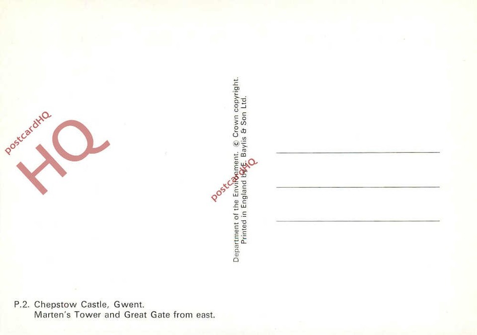 Postcard> Chepstow Castle, Gwent, Marten's Tower and Great Gate from ...