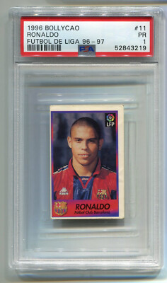 1996 Bollycao Futbol Liga 96-97 11 Ronaldo PSA 1 RC Rookie Brazil World ...
