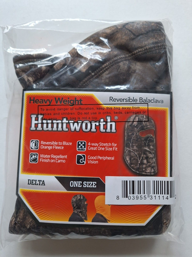 Huntworth Performance Reversible Camo/Orange Fleece Balaclava Realtree ...