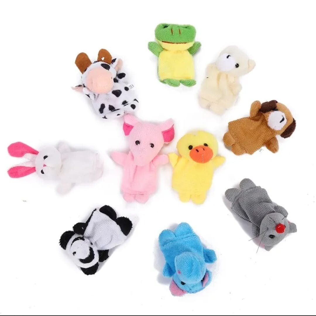 Cartoon Hand doll finger puppet baby children toy early education ...