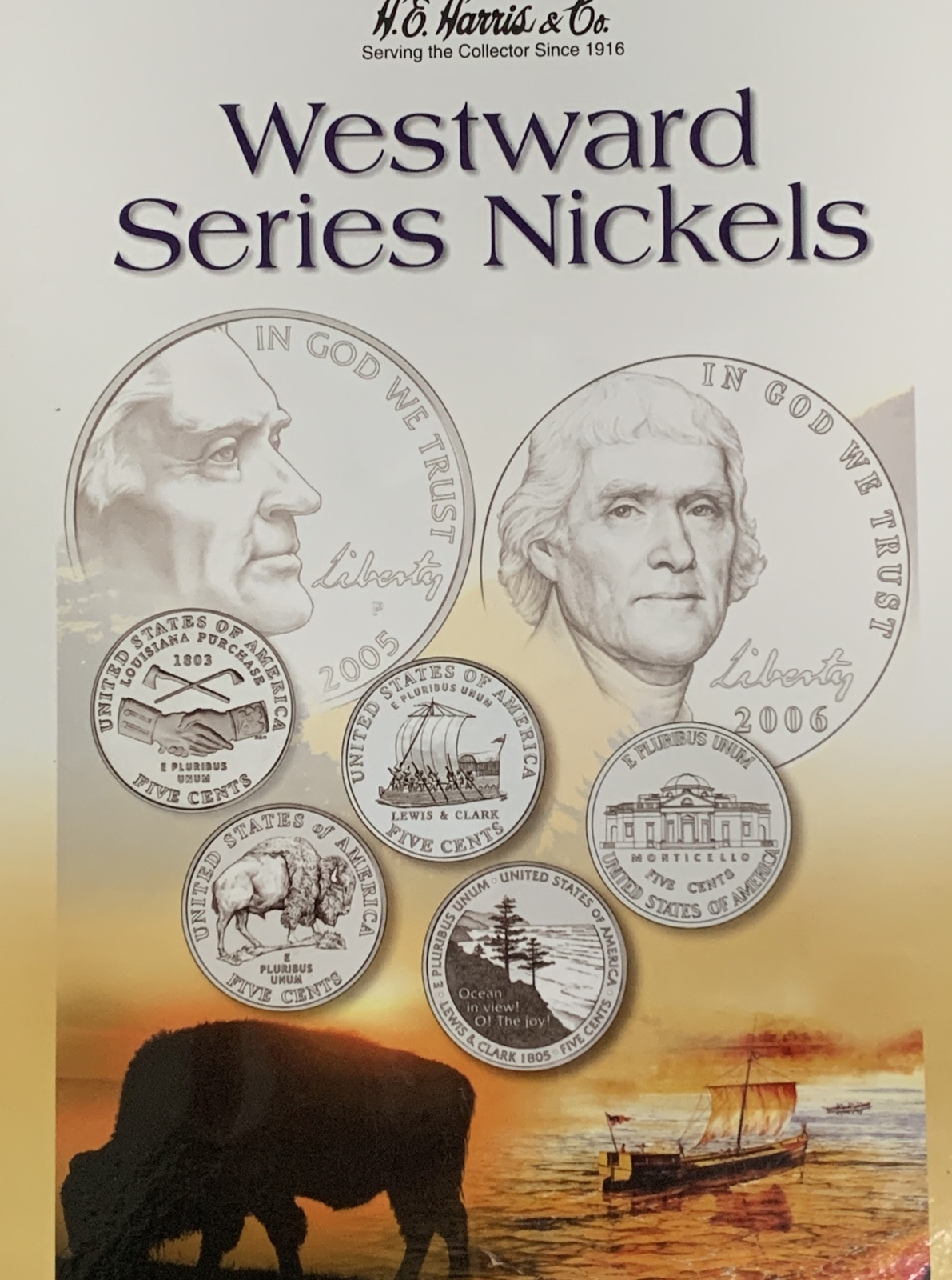 Westward Series Nickels Coin Folder Album 2004-2006 by H.E. Harris W/21 ...