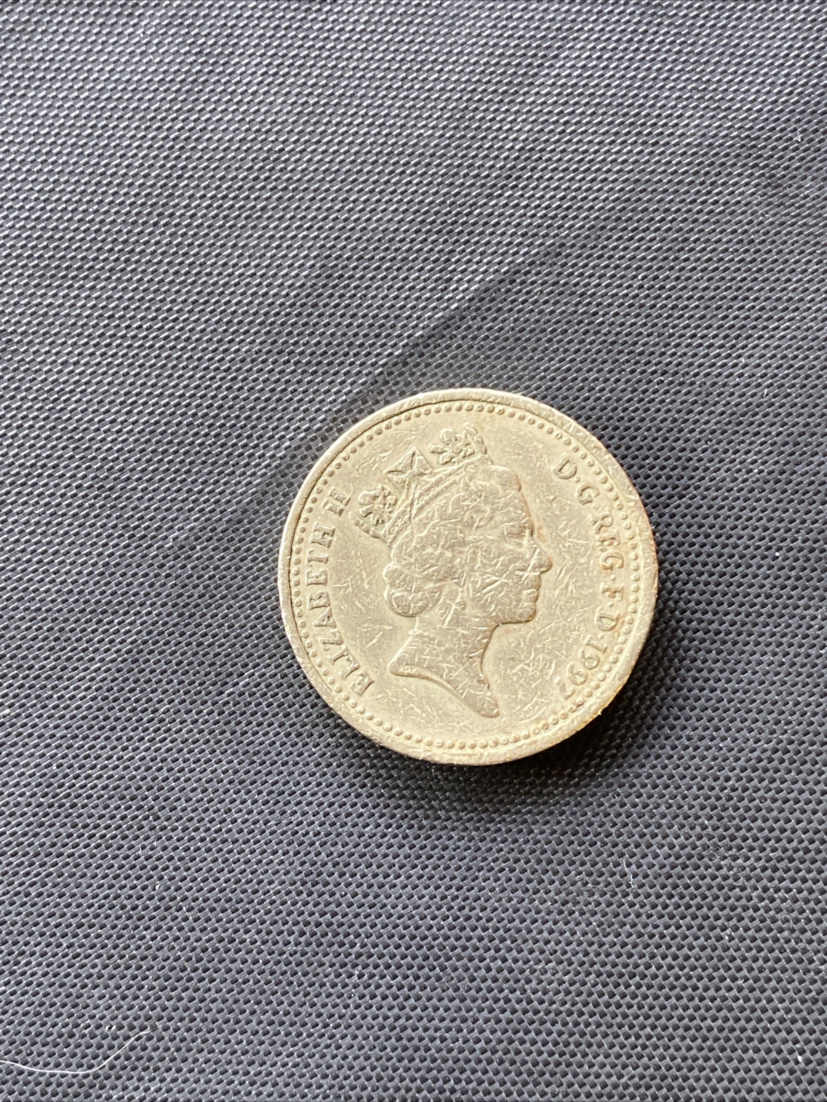 Rare 1997 1 Pound Coin Queen Elizabeth DECUS ET TUTAMEN 1997 V/G ...