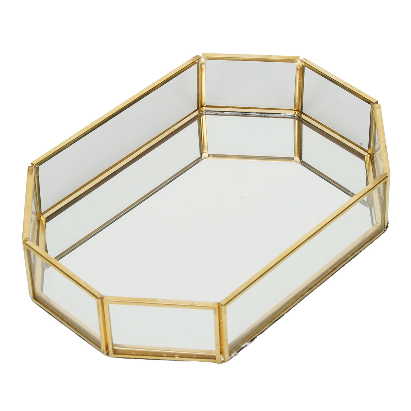 Octagonal Storage Box Mini Gold Geometry Jewelry Necklace Dessert ...