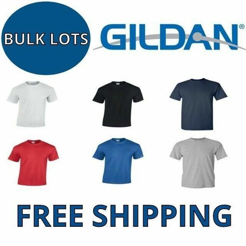 Gildan Cotton T-Shirts Bulk Lots S-XL Wholesale Tee Shirts Choose ...