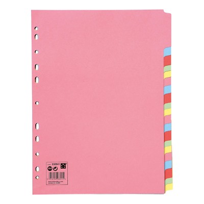5-20 Subject File Filing Dividers Folder - Multi Colour A4 Punched ...